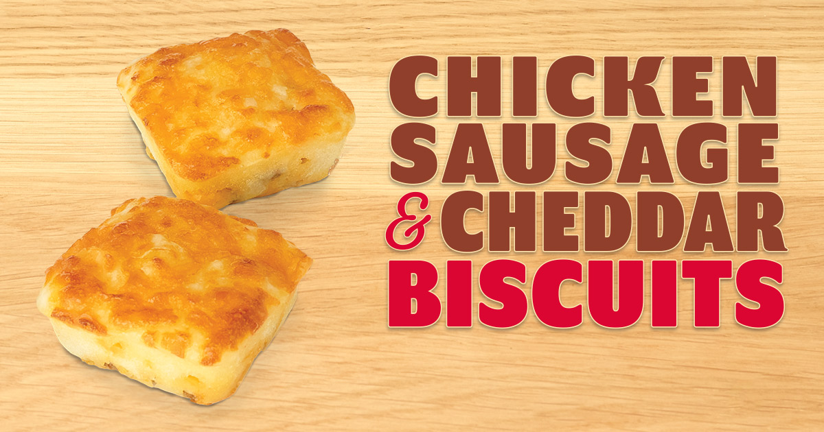 Three Bridges Chicken Sausage & Cheddar Biscuits, 4-pack