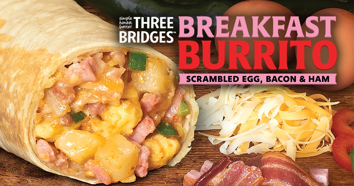 Three Bridges Breakfast Burritos